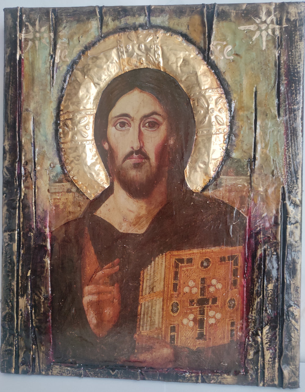 Religious Handmade Greek Orthodox Byzantine Antique Style Holy Icons