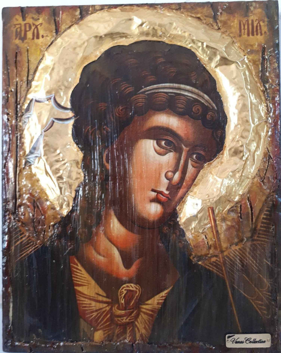 Archangel Michael handmade Greek Christian Orthodox Byzantine Golden ...