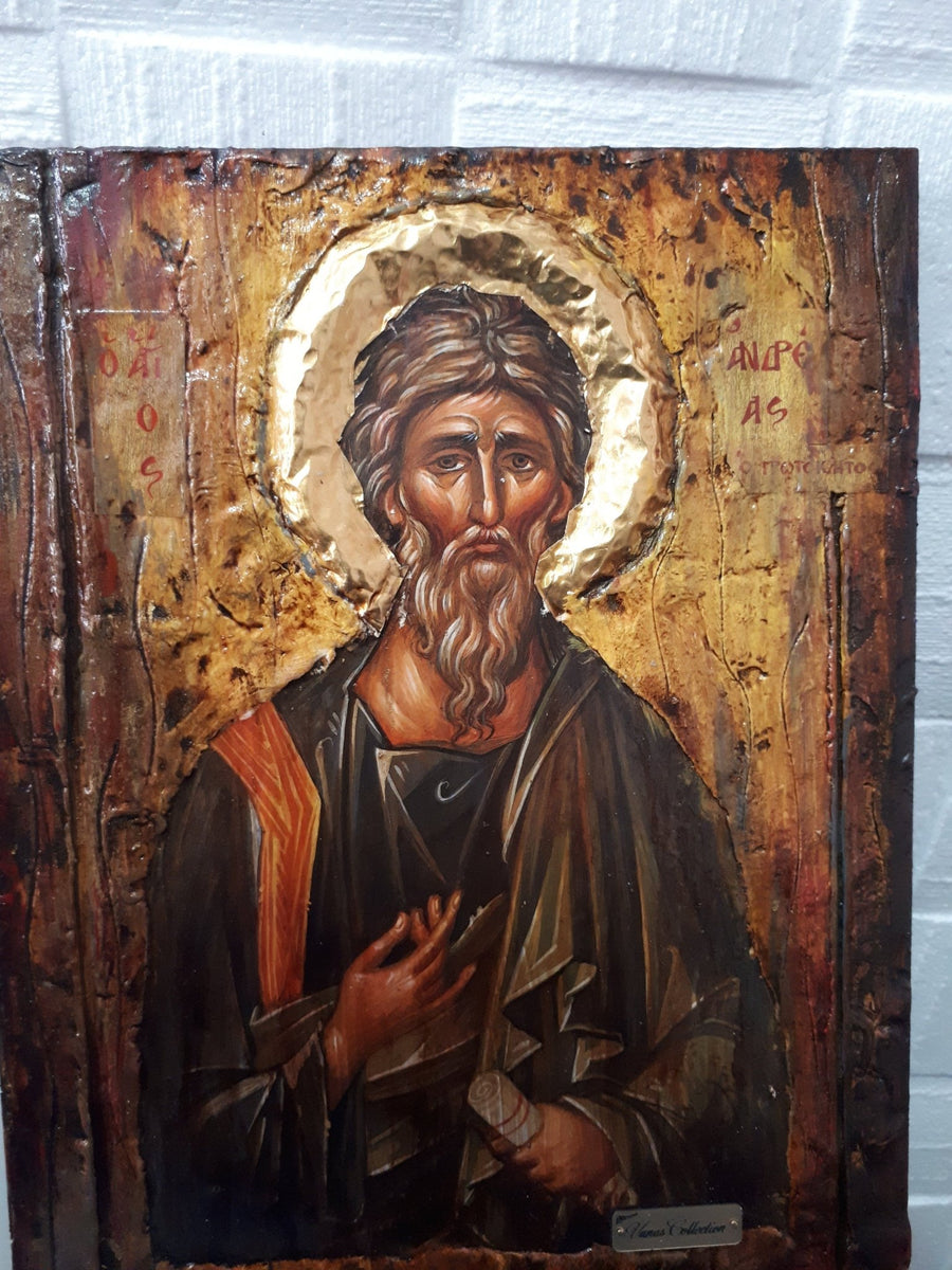 St. Andrew the Apostle-Handmade Greek Byzantine Icon-Orthodox Icon ...